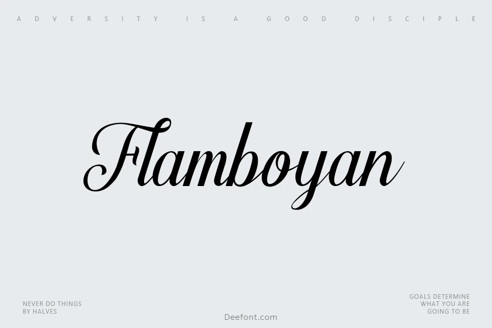 Flamboyan Font - Free Download & Preview | Deefont