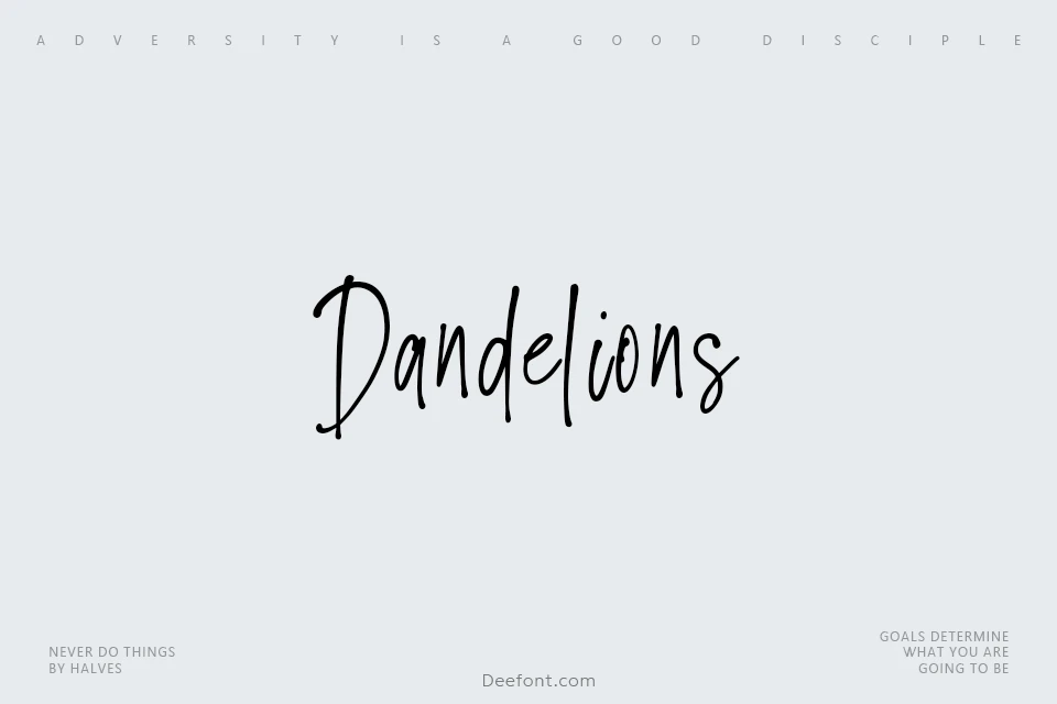 Dandelions Font - Free Download & Preview | Deefont