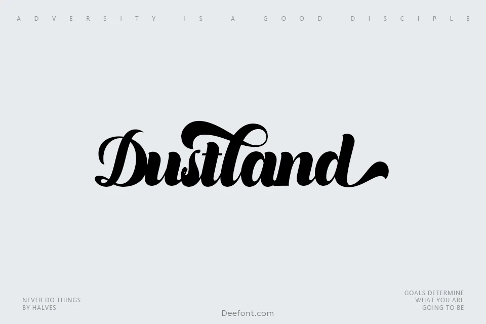 Dustland Bold Script Font - Free Download & Preview | Deefont