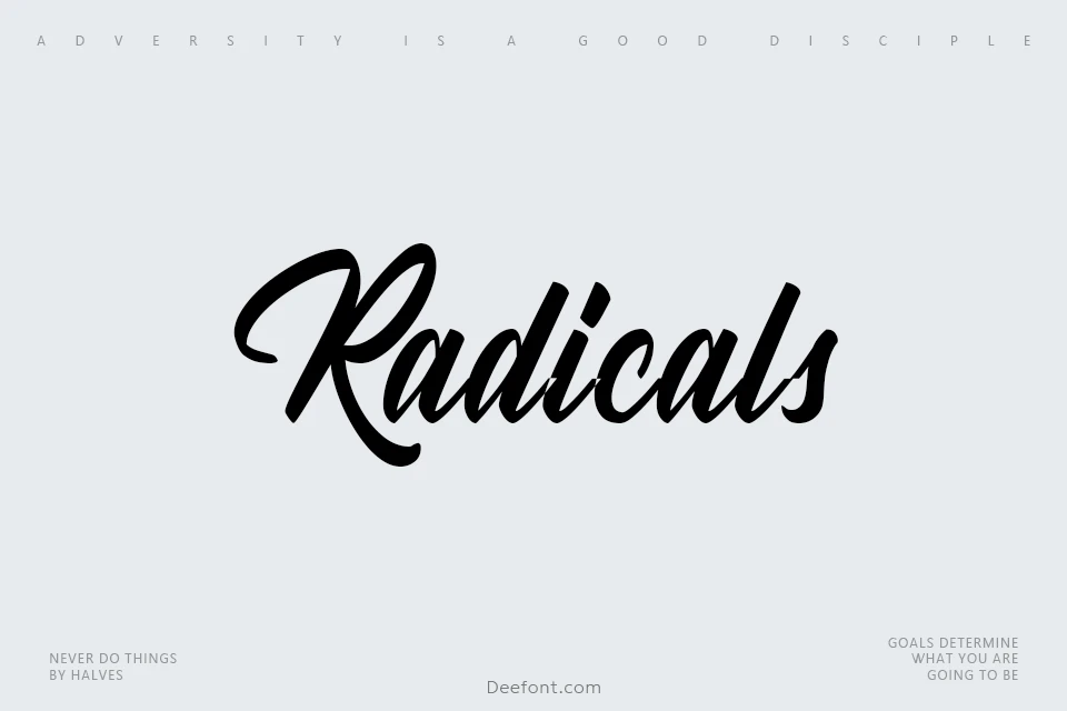 Radicals Font - Free Download & Preview | Deefont