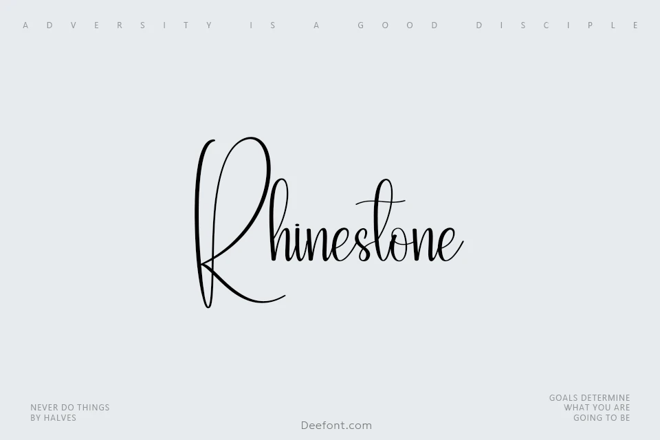 Rhinestone Script Font - Free Download & Preview | Deefont