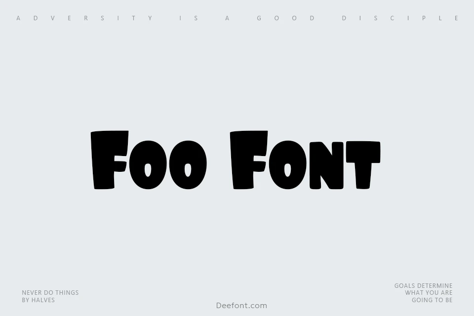 Foo Font - Free Download & Preview | Deefont