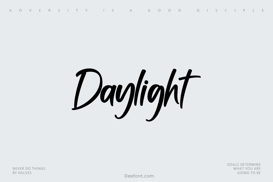 Daylight Font - Free Download & Preview | Deefont