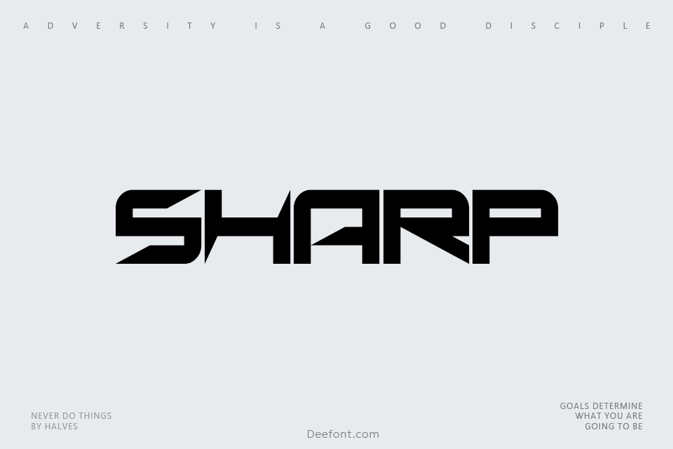 Sharp Font - Free Download & Preview | Deefont