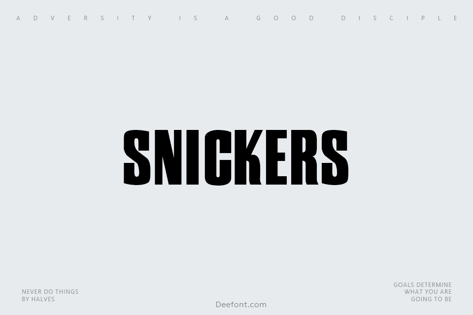 Snickers Font - Free Download & Preview | Deefont