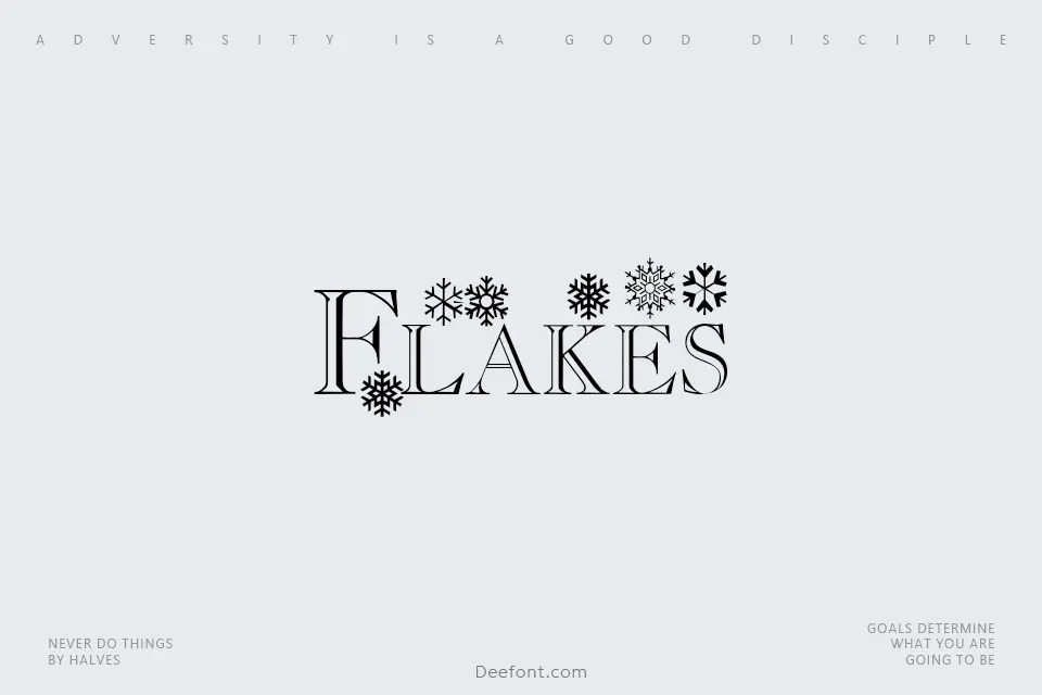 Flakes Font - Free Download & Preview | Deefont