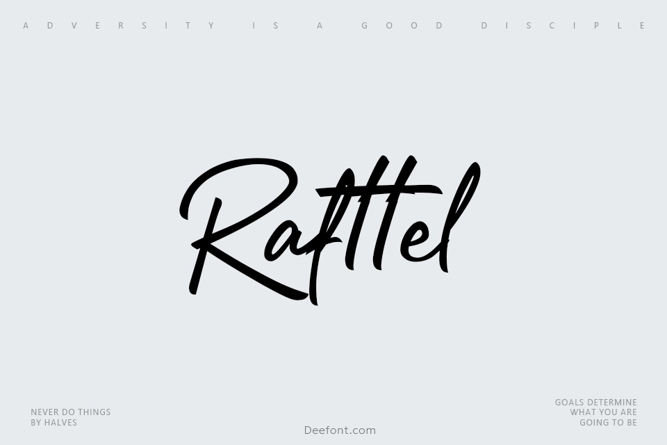 Rafttel Script Font - Free Download & Preview | Deefont