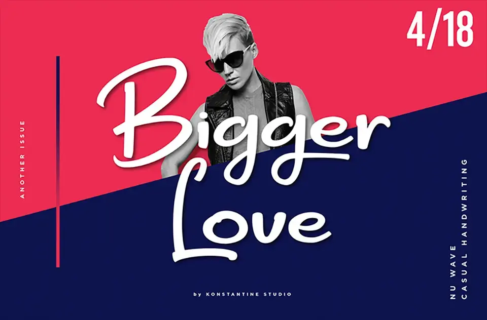 Bigger Love Font - Free Download & Preview | Deefont