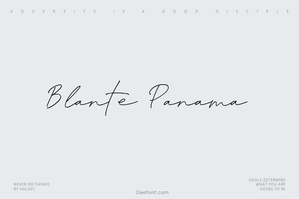 Blante Panama Script Font - Free Download & Preview | Deefont