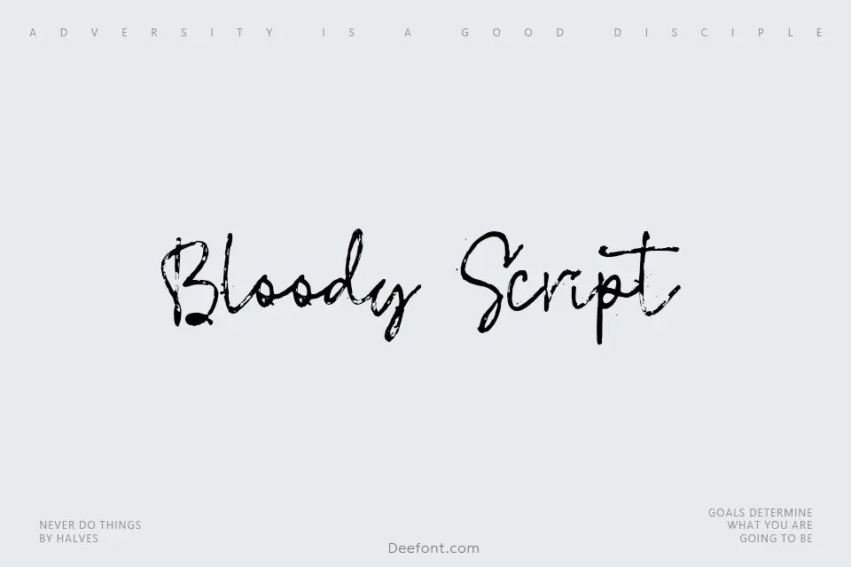 Bloody Script Font - Free Download & Preview | Deefont