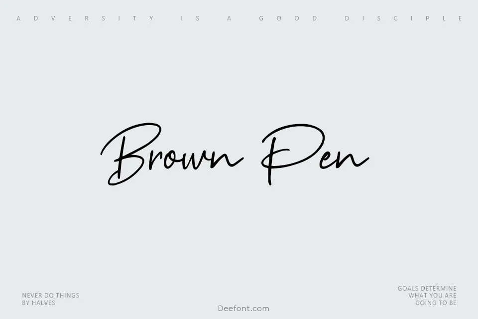 Brown Pen Font - Free Download & Preview | Deefont