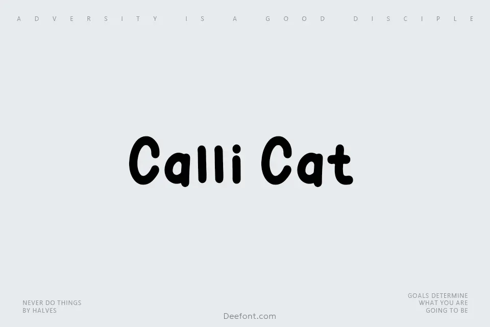 Calli Cat Font - Free Download & Preview | Deefont