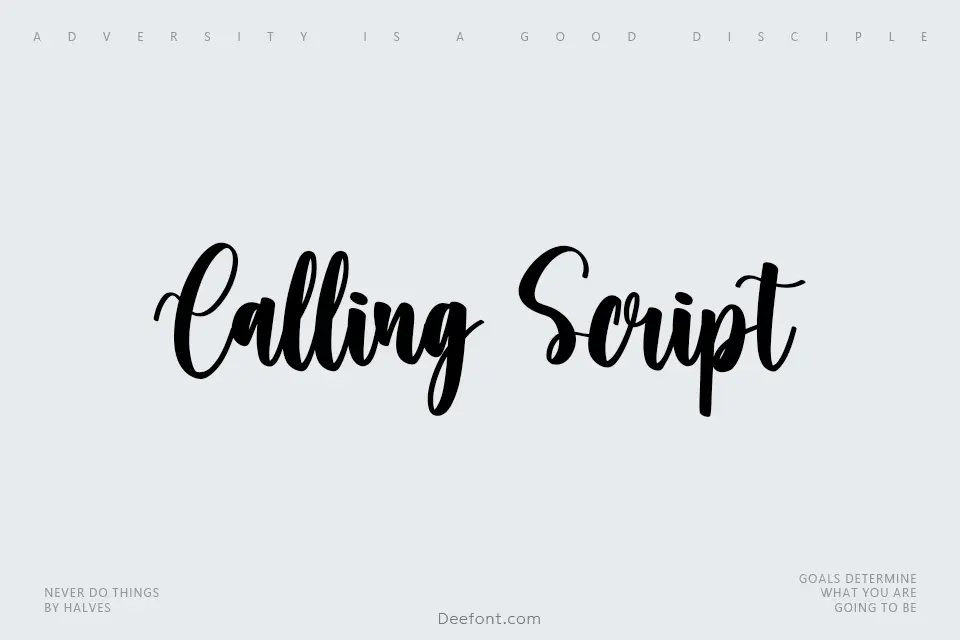 Calling Script Font - Free Download & Preview | Deefont