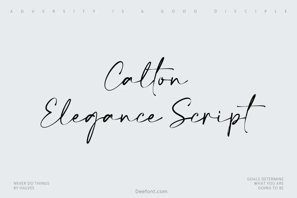Calton Elegance Script Font - Free Download & Preview | Deefont