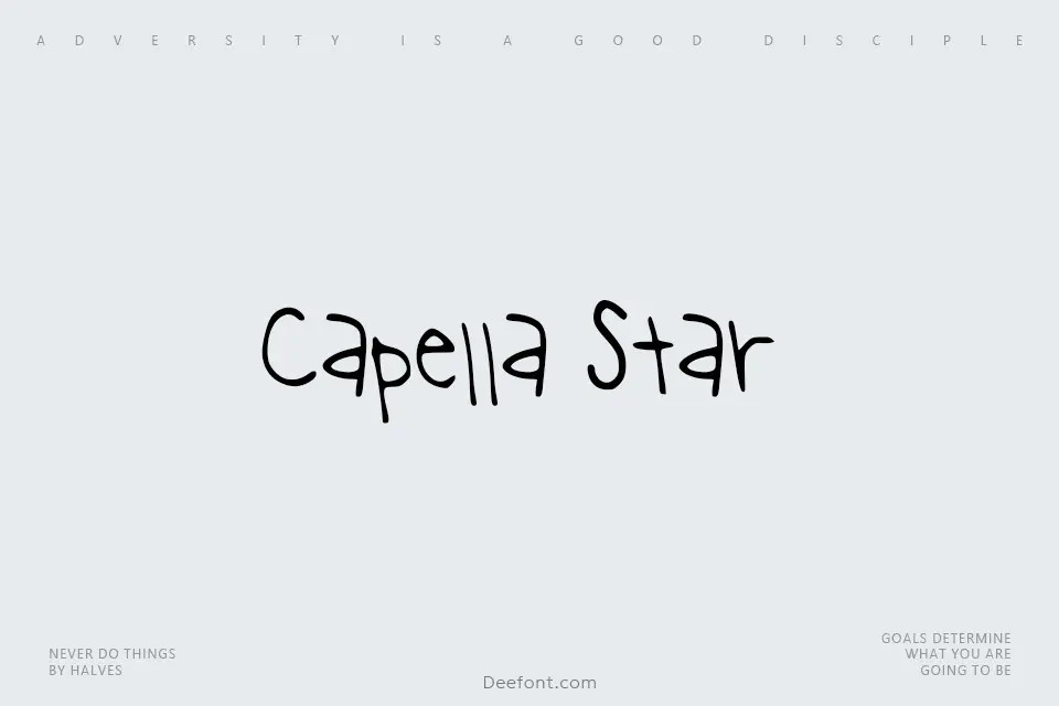 Capella Star Font - Free Download & Preview | Deefont