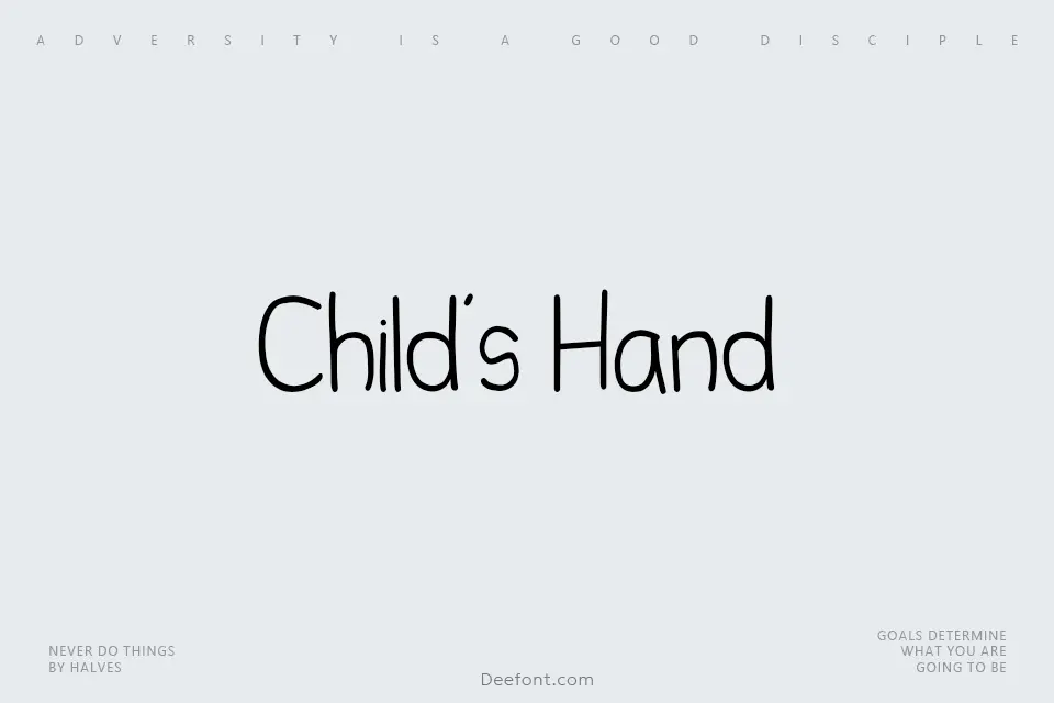 Child's Hand Font - Free Download & Preview | Deefont