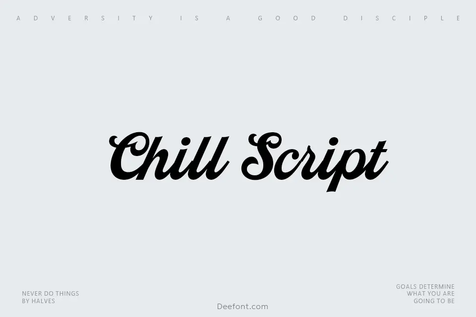 Chill Script Font - Free Download & Preview | Deefont
