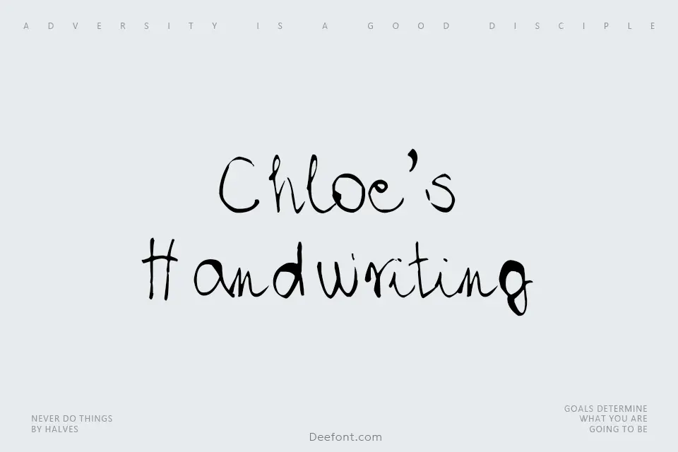 Chloe's Handwriting Font - Free Download & Preview | Deefont