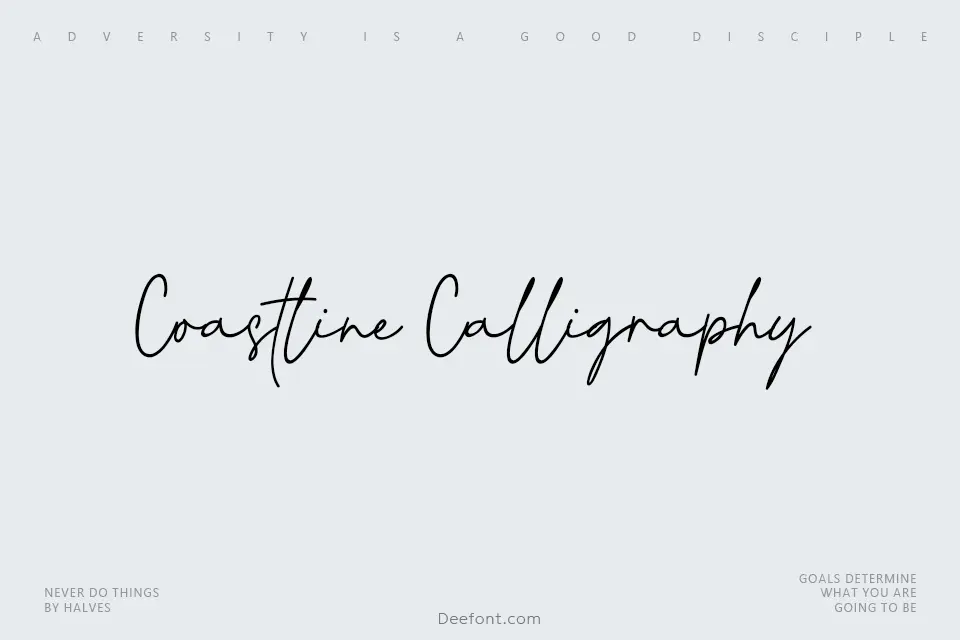 Coastline Calligraphy Script Font - Free Download & Preview | Deefont