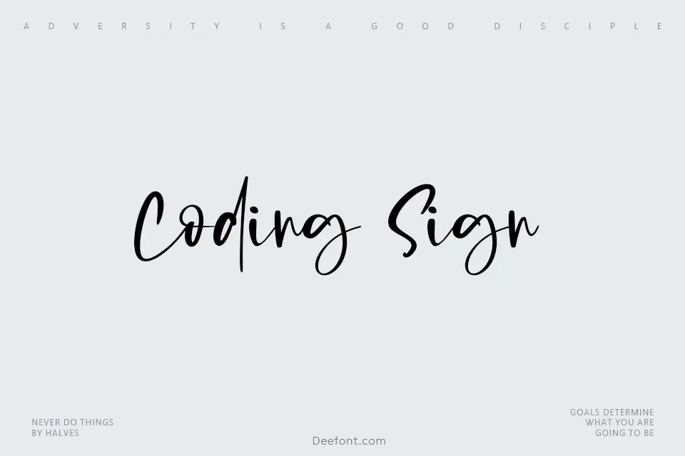 Coding Sign Font - Free Download & Preview | Deefont