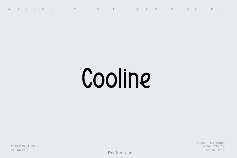 Cooline Font - Free Download & Preview | Deefont