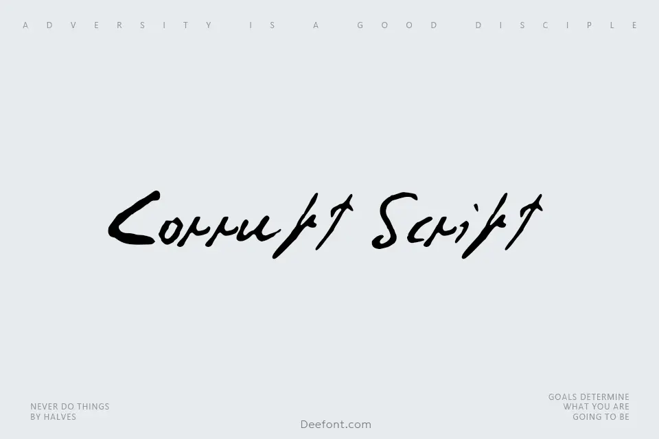 Corrupt Script Font - Free Download & Preview | Deefont