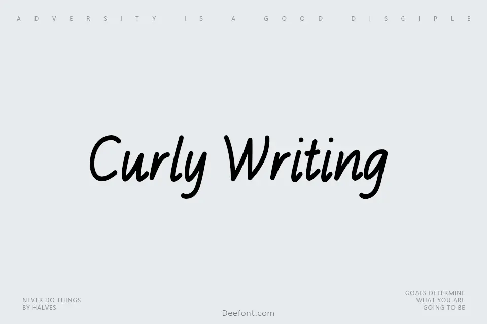 Curly Writing Font - Free Download & Preview | Deefont