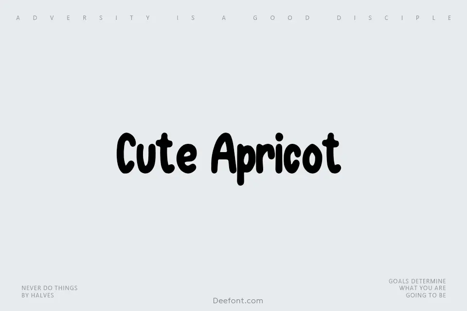 Cute Apricot Font - Free Download & Preview | Deefont