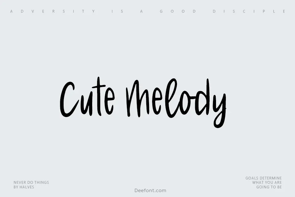 Cute Melody Font - Free Download & Preview | Deefont