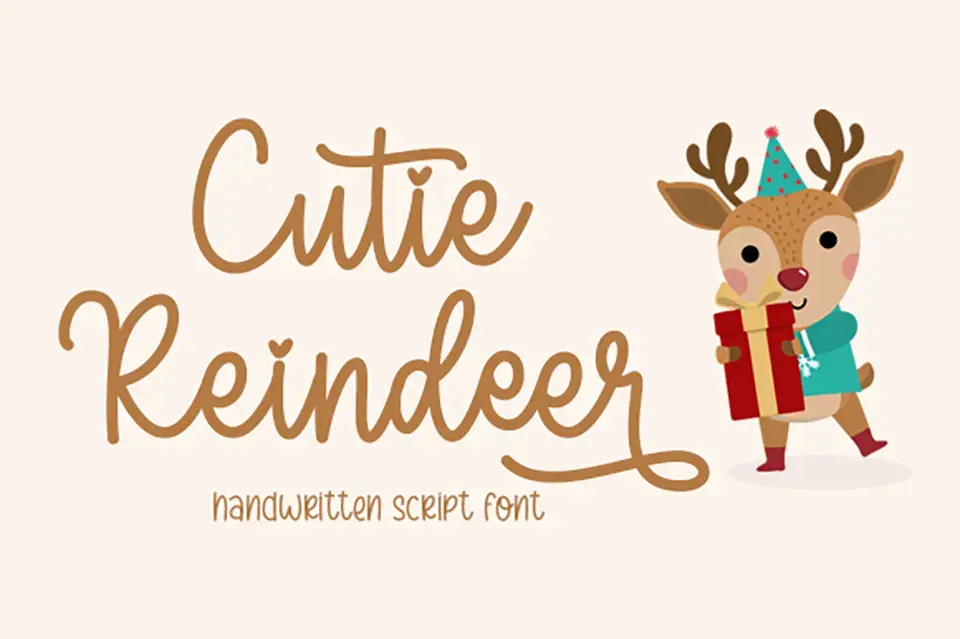 Cutie Reindeer Font - Free Download & Preview | Deefont