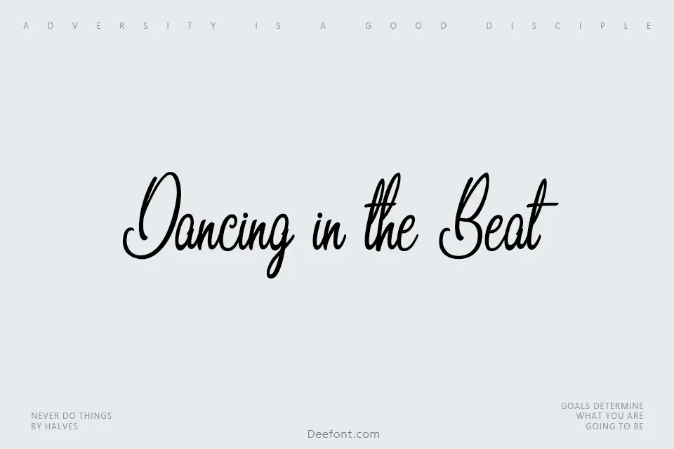 Dancing in the Beat Font - Free Download & Preview | Deefont