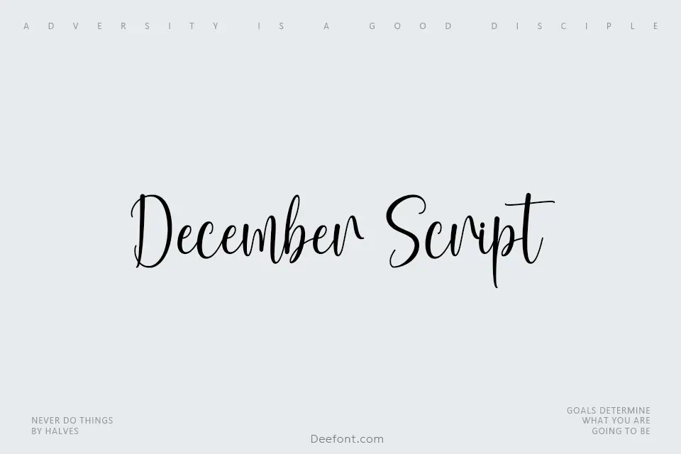 December Script Font - Free Download & Preview | Deefont