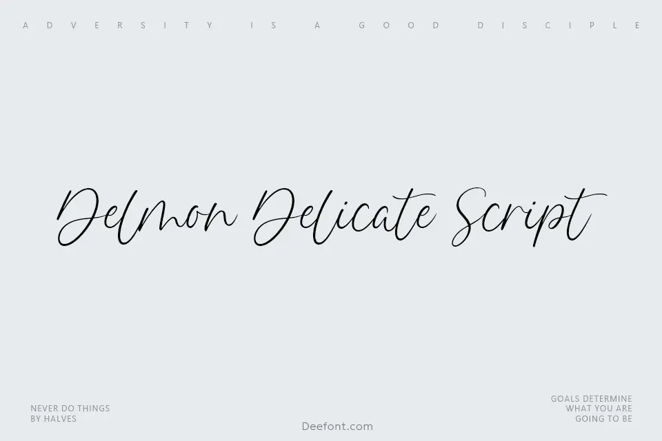 Delmon Delicate Script Font - Free Download & Preview | Deefont