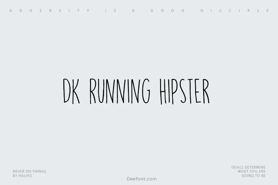 DK Running Hipster Font - Free Download & Preview | Deefont