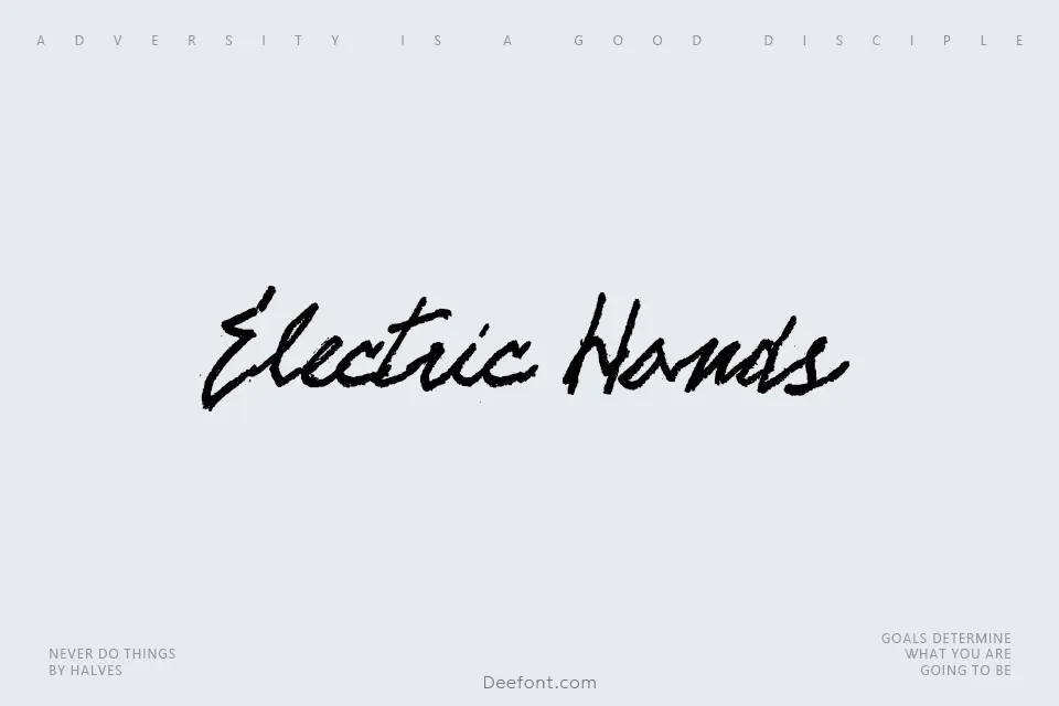 Electric Hands Font - Free Download & Preview | Deefont