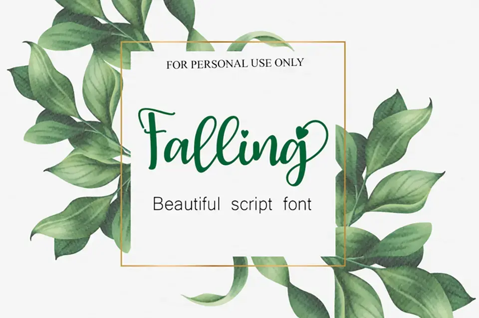 Falling Font - Free Download & Preview | Deefont