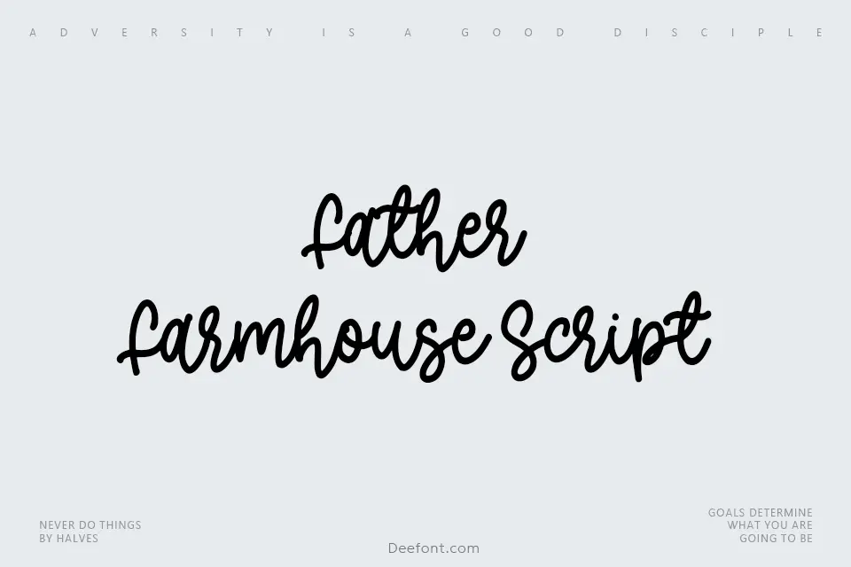 Father Farmhouse Script Font - Free Download & Preview | Deefont