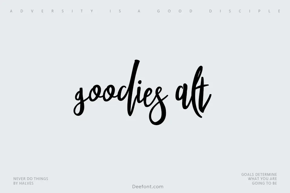 Goodies Alt Font - Free Download & Preview | Deefont