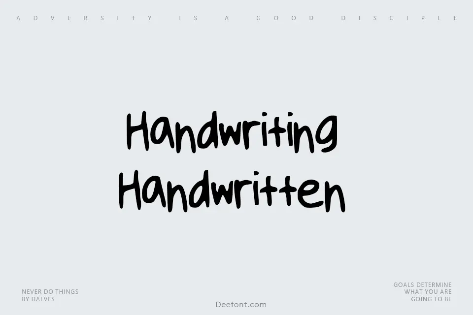 Handwriting Handwritten Font - Free Download & Preview | Deefont