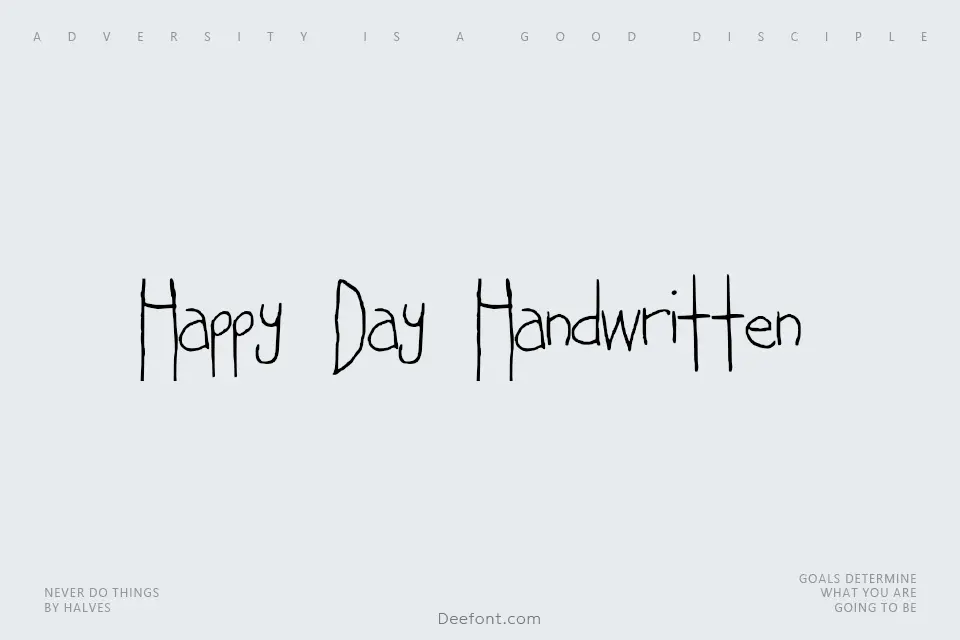 Happy Day Handwritten Font - Free Download & Preview | Deefont