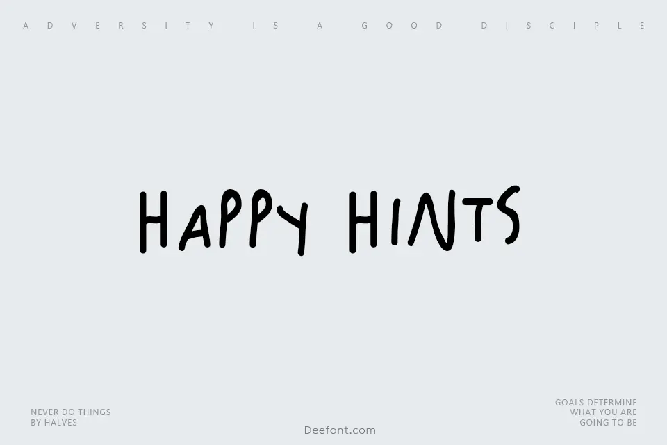Happy Hints Font - Free Download & Preview | Deefont