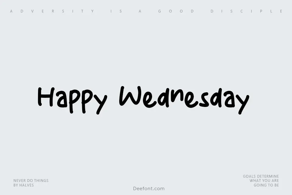 Happy Wednesday Font - Free Download & Preview | Deefont