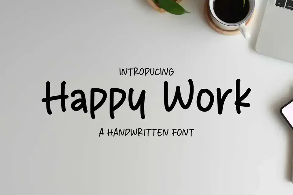 Happy Work Font - Free Download & Preview | Deefont