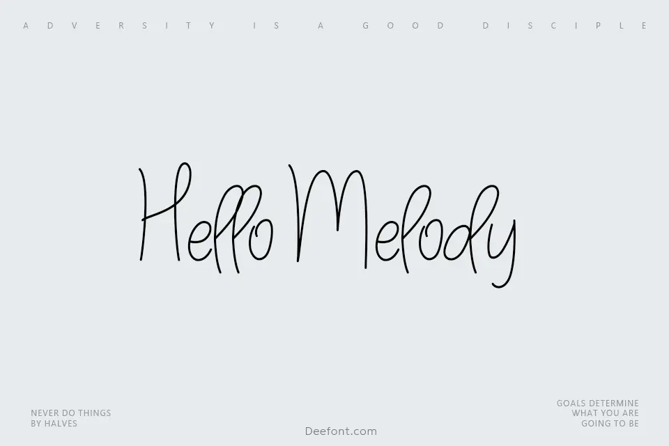 Hello Melody Font - Free Download & Preview | Deefont