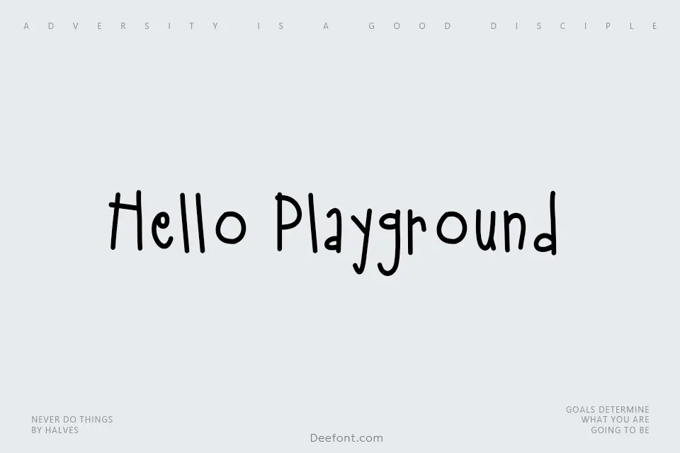Hello Playground Font - Free Download & Preview | Deefont