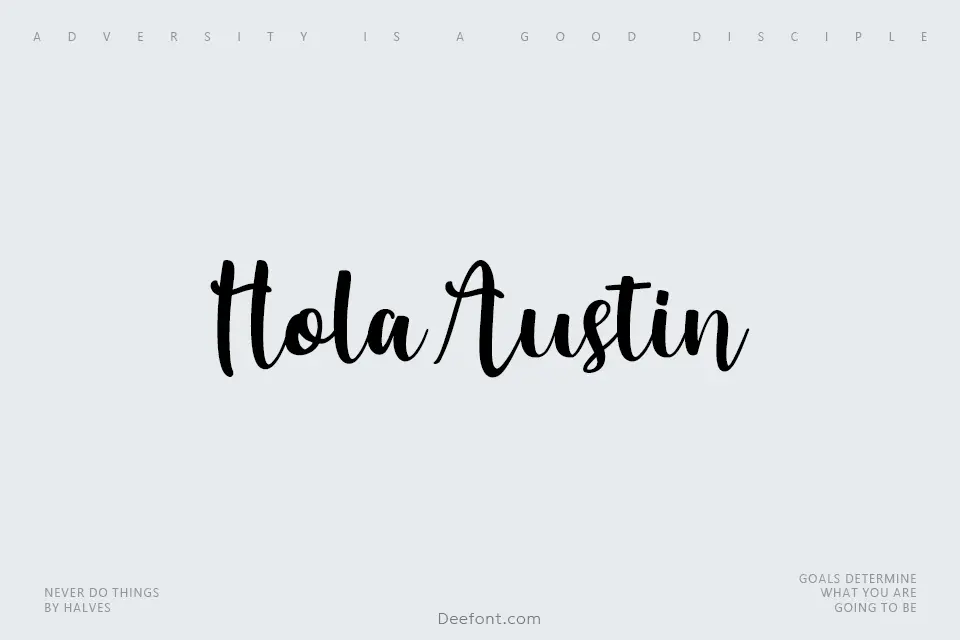 Hola Austin Font - Free Download & Preview | Deefont