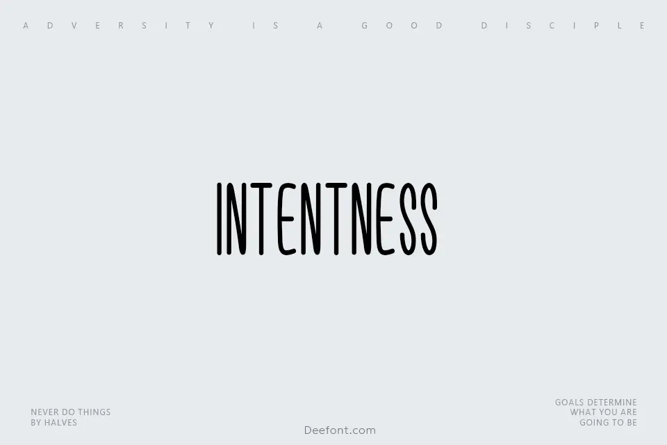 Intentness Font - Free Download & Preview | Deefont