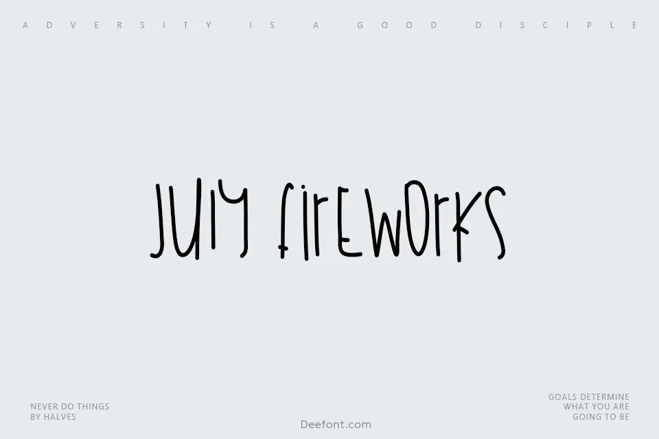 July Fireworks Font - Free Download & Preview | Deefont