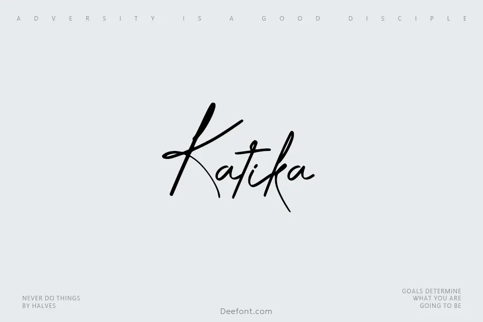 Katika Font - Free Download & Preview | Deefont