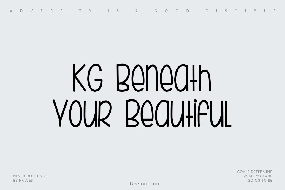 KG Beneath Your Beautiful Font - Free Download & Preview | Deefont
